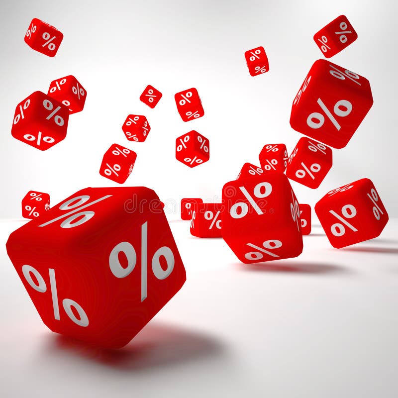 Procentage rojo de la caja stock de ilustración. Ilustración de ...