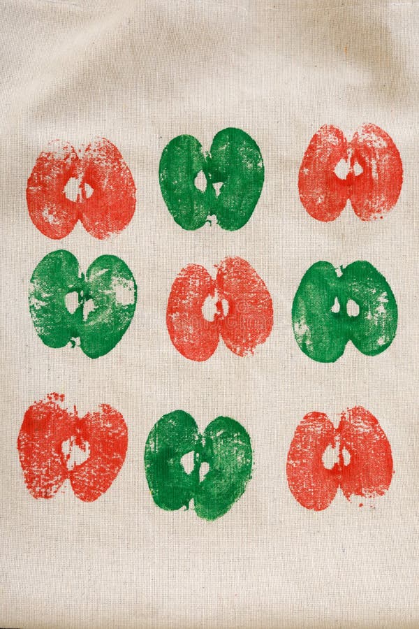 Printing of Stamps. Handmade with an Exclusive Print on Clothes. Step ...