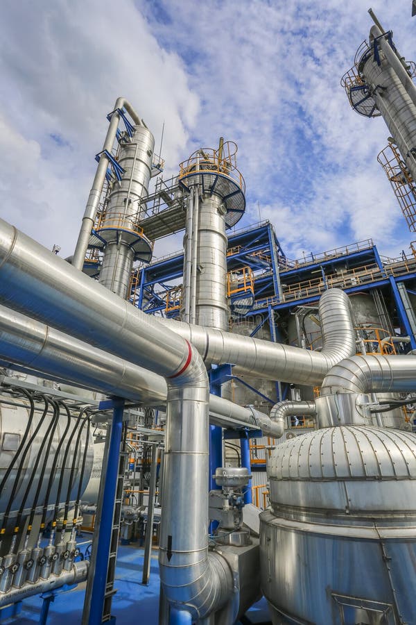 Process Area of Refinery Plant Stock Photo - Image of power, refinery ...