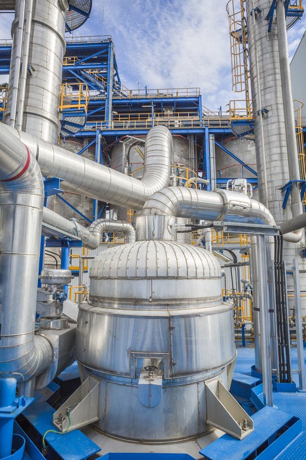 Refinery Process Area Of Petrochemical Plant Stock Photo - Image of ...