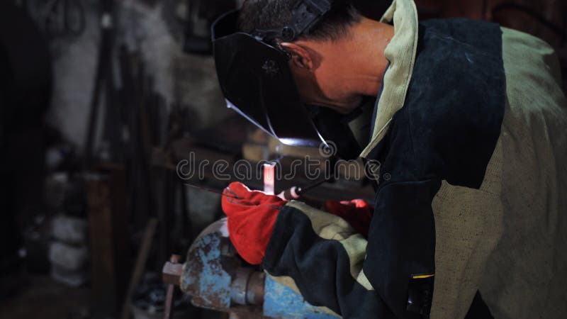 The Process of Argon Welding in the Workshop for the Production of ...