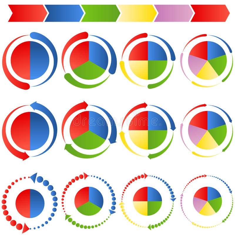 Arrows in a circle flow stock vector. Illustration of circulation ...