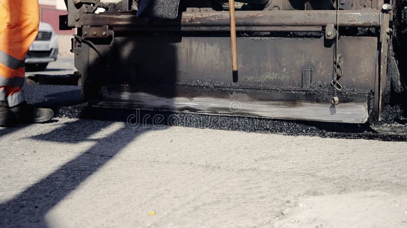 Process of Asphalting, Blacktopping and Paving, Asphalt Paver Machine ...