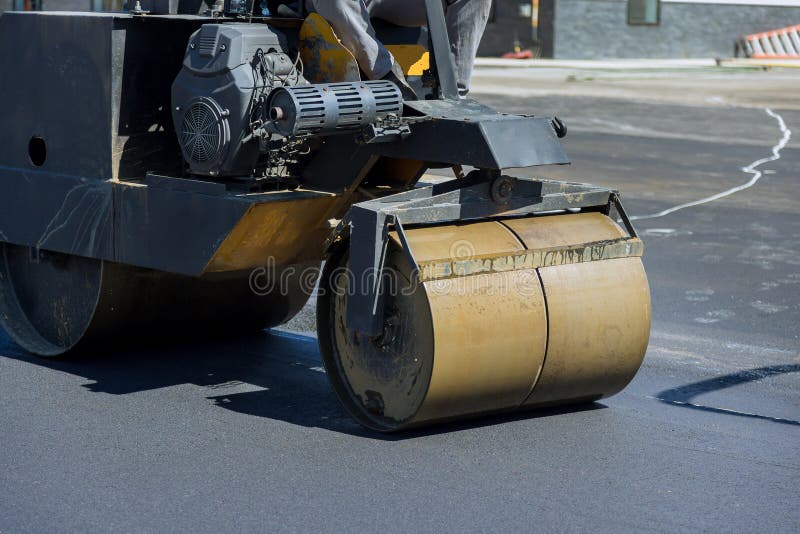 This is a Process of Asphalting Roads by Using Asphalt Special ...