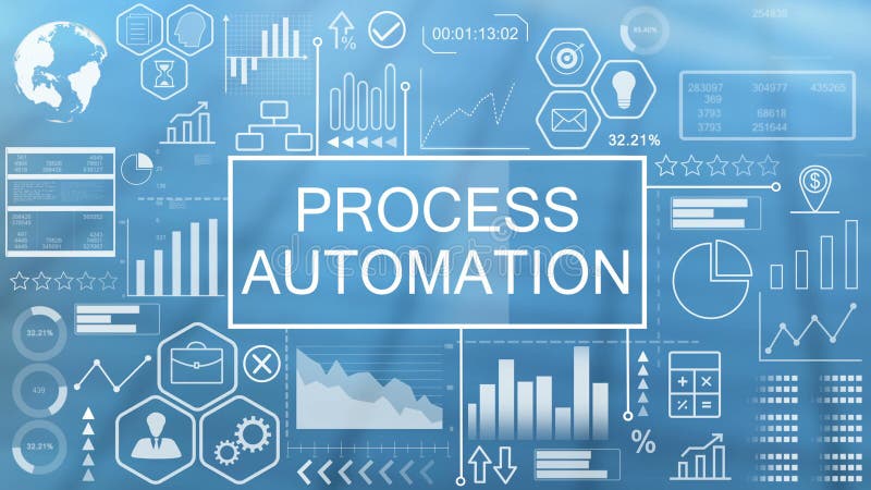 Process Automation, Animated Typography Stock Footage - Video of ...