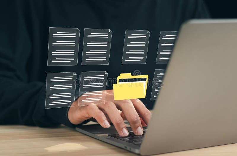 Process Automation To Efficiently Manage Files Stock Photo - Image of ...