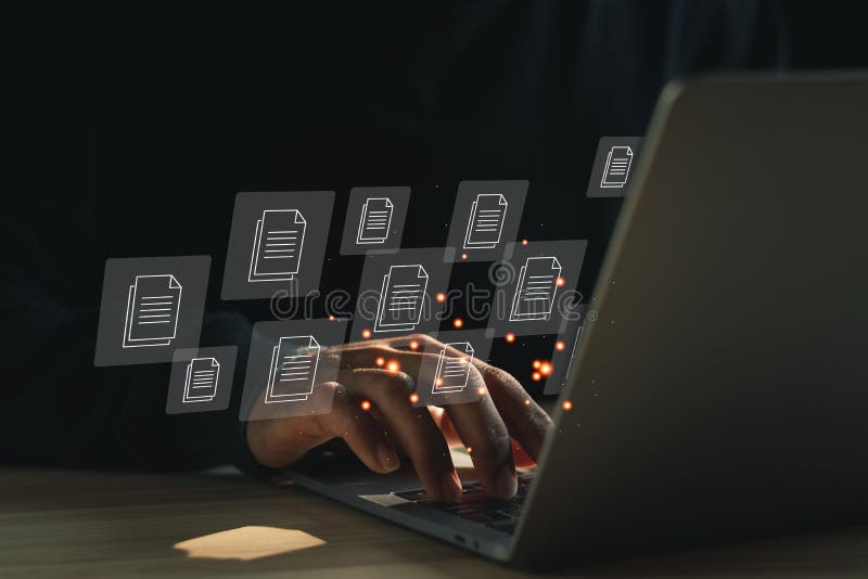 Process Automation To Efficiently Manage Files. Stock Photo - Image of business, efficiently ...