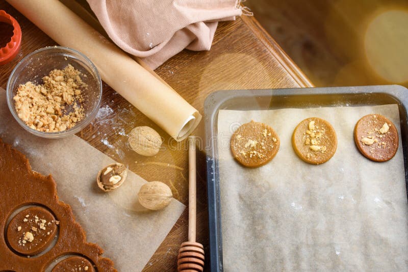 The Process of Baking Chocolate Cookies, Different Forms. Indigrens on ...