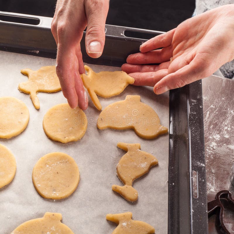 The Process of Baking Cookies at Home Stock Photo - Image of bakery ...