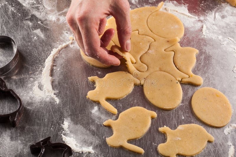 The Process of Baking Cookies at Home Stock Image - Image of dough ...