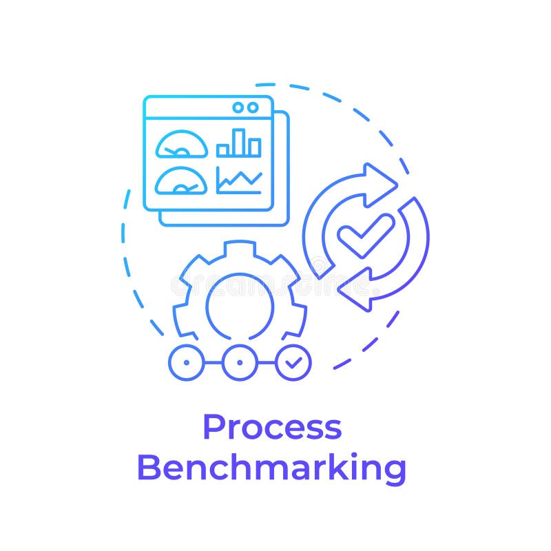 Process Benchmarking Blue Gradient Concept Icon Stock Vector ...