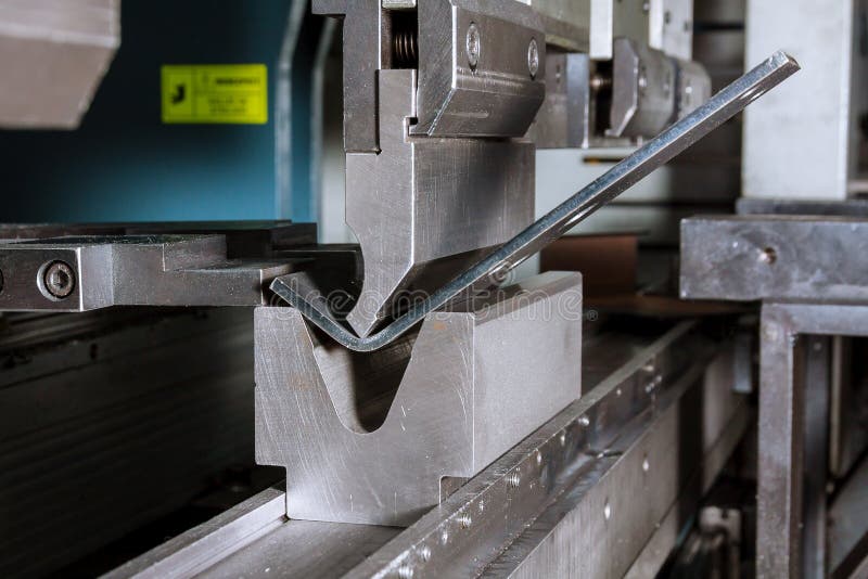 The Process of Metal Bending on a CNC Bending Machine. Bending of Metal ...