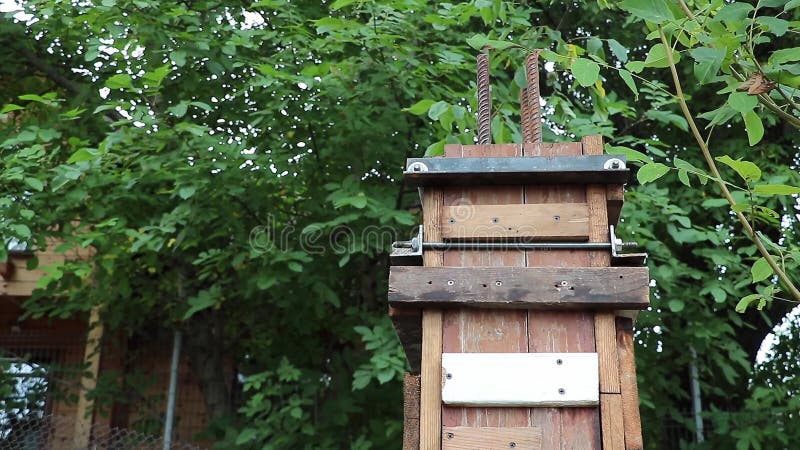 In the Process of Building the Concrete Column - Wooden Formwork is ...