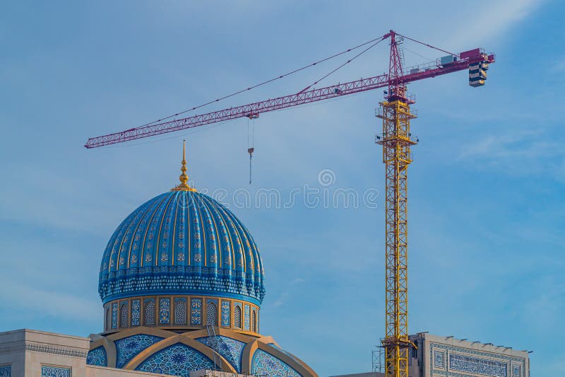 The Process of Building a Mosque with Decorated Patterns and Ornaments ...