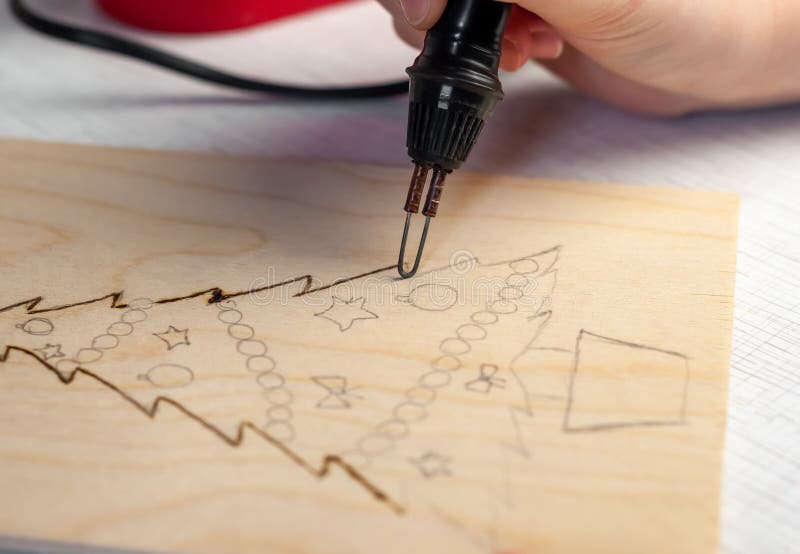 The Process of Burning Wood, a Hobby, a Quarantined Activity Stock ...