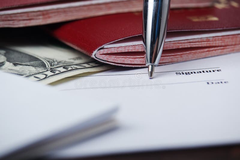 The Process of a Business Contract Signing Stock Image - Image of ...