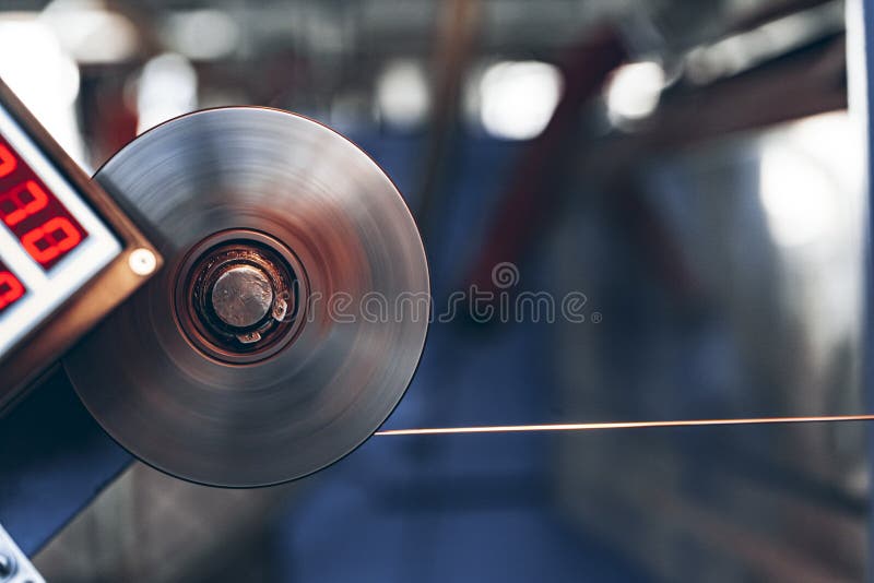 Process of Cable Production in a Factory Stock Image - Image of machine ...