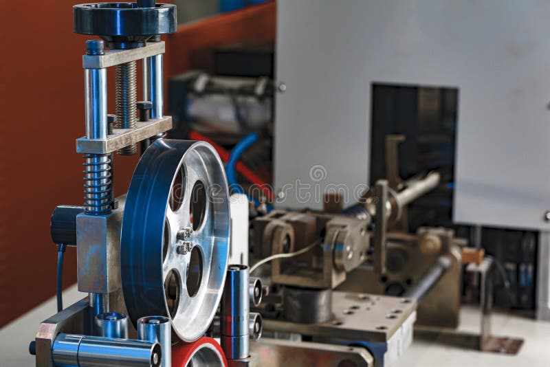 Cable Production in Process. Cable Factory Close Up Stock Photo - Image ...