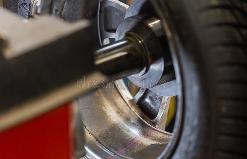 Process of Car Wheel Geometry, Vehicle or Car Diagnostics Stock Image ...