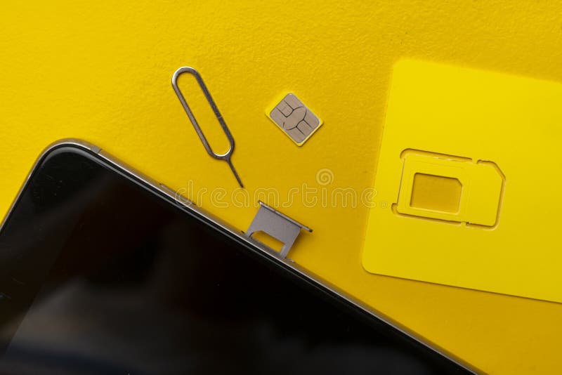 The Process of Changing the Sim Card in Smartphone Flat Lay on Color ...