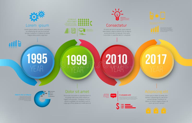 Process Charts with Steps Infographics Stock Vector - Illustration of ...