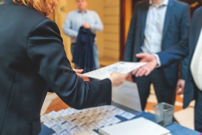 Process of Checking in on a Conference Congress Forum Event ...