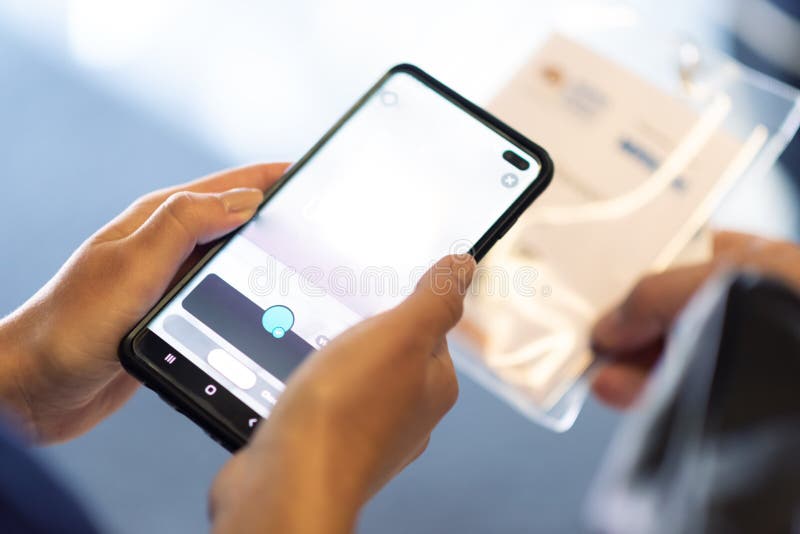 Process of Checking in on a Conference Congress Forum Event. Scaning a ...