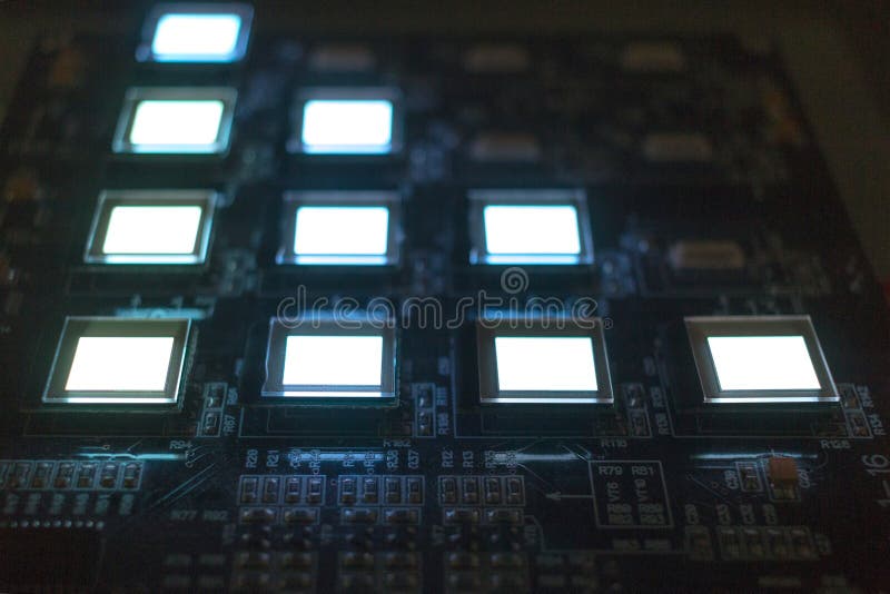 The Process of Checking Several Oled Displays on the Test Station ...