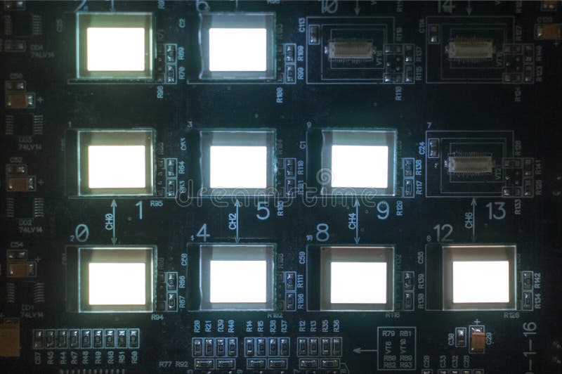 The Process of Checking Several Oled Displays on the Test Station ...