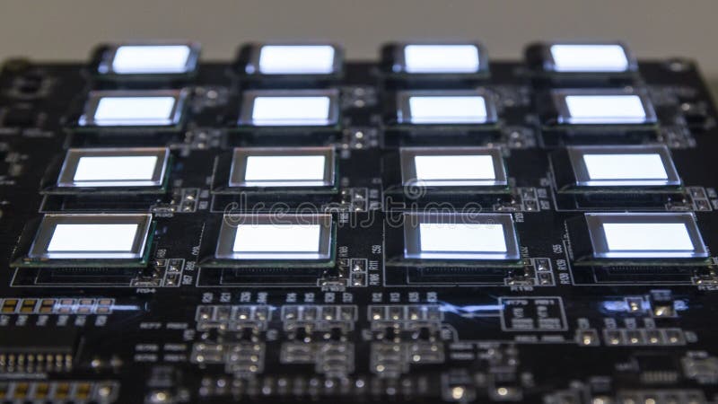 The Process of Checking Several Oled Displays of White Color on the ...
