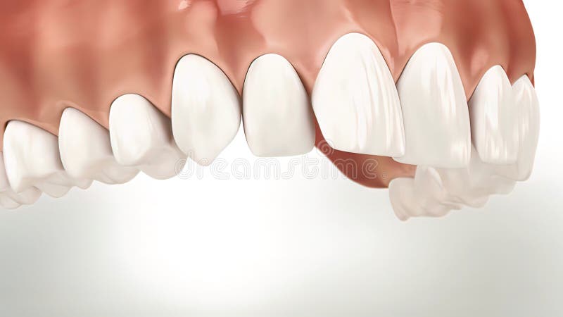 The Process of Chipping Damaged Teeth Stock Illustration - Illustration ...