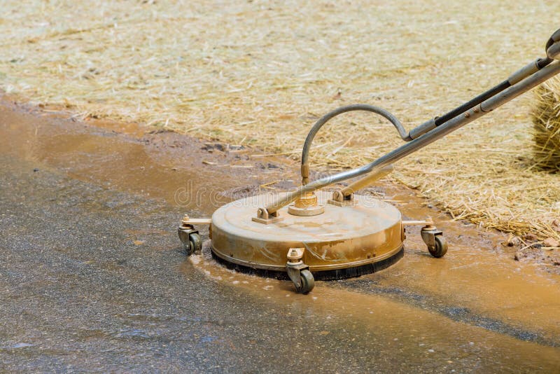 During the Process of Cleaning the Road, the Worker Used Sweeper ...