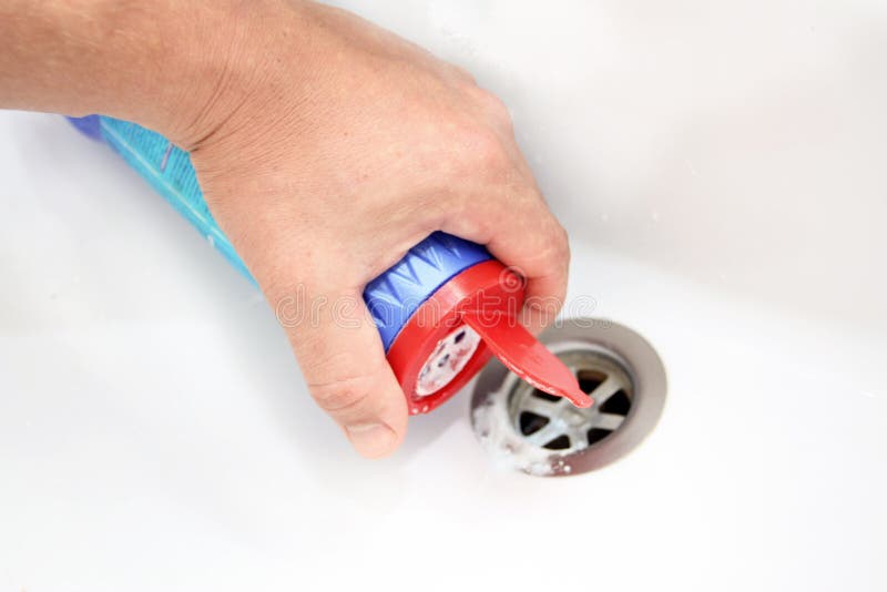 The Process of Cleaning the Sink Basin Stock Photo - Image of sink ...