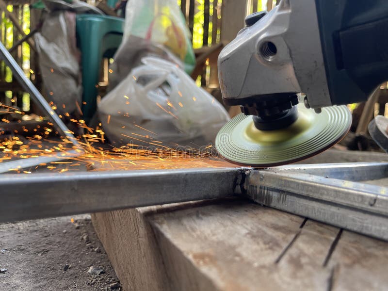 The Process of Cleaning the Welding Stock Photo - Image of cleaning ...