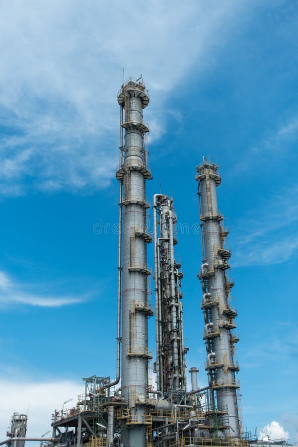 Process Columns of Natural Gas Plant Stock Photo - Image of ...