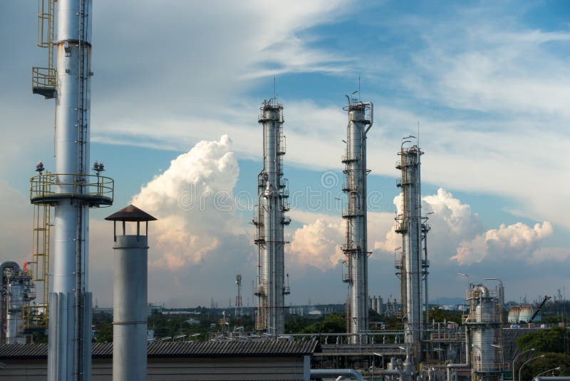Process Columns of Natural Gas Plant Stock Photo - Image of ...