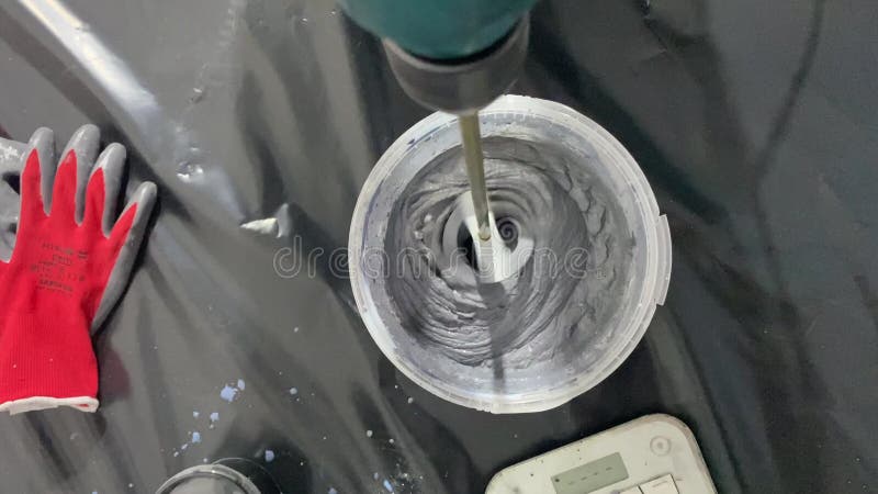 The Process of Combining the Ingredients of the Building Mixture Stock ...