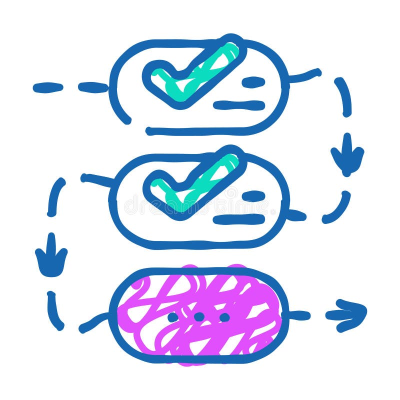 Process of Compliance Icon Doodle Illustration Stock Vector ...