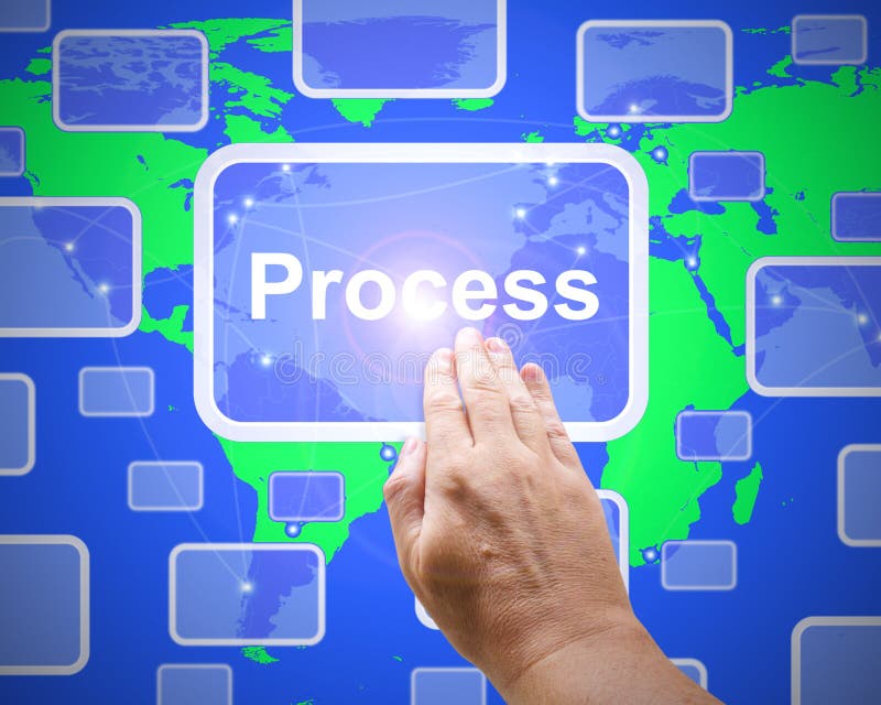 Process Concept Icon Means Business Model or Methodology - 3d ...