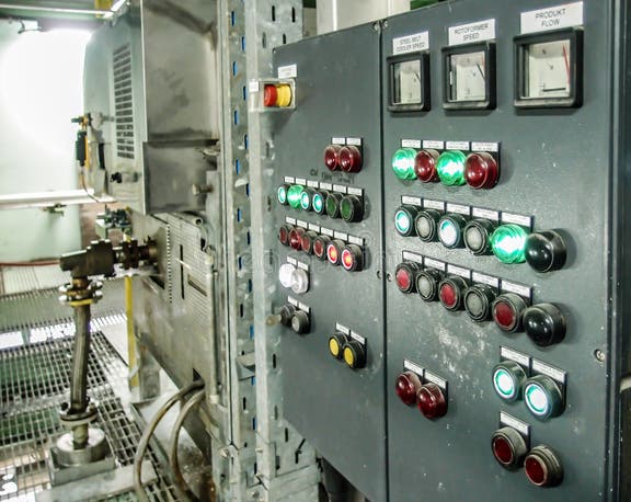 Process Control Panel in Factory 2 Stock Photo - Image of machinery ...