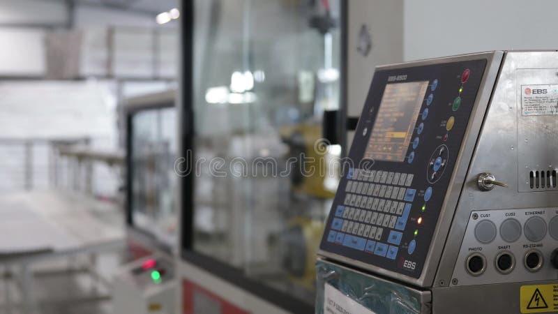 Process Control Terminal on a Conveyor at a Factory Stock Footage ...