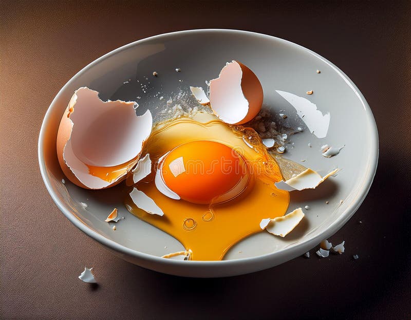 The Process of Cooking Begins with a Cracked Egg, Adding Flavor and ...