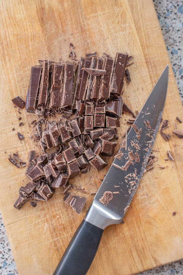 Process of Cooking Chocolate Bakery Pastry with Melting Chocolate Stock ...