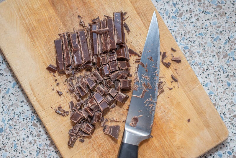 Process of Cooking Chocolate Bakery Pastry with Melting Chocolate Stock ...