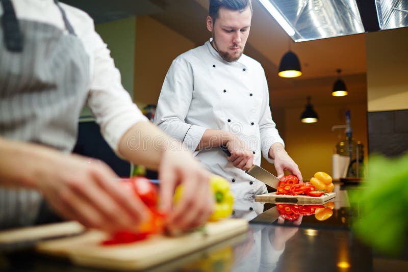 Process of cooking stock photo. Image of cooking, professional - 84840758