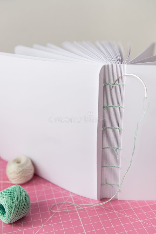 The Process of Coptic Binding. Book Binding. Thread and Pages. Copy ...