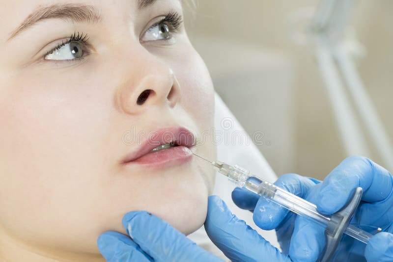 The Process of Cosmetic Surgery of Injection Stock Image - Image of ...