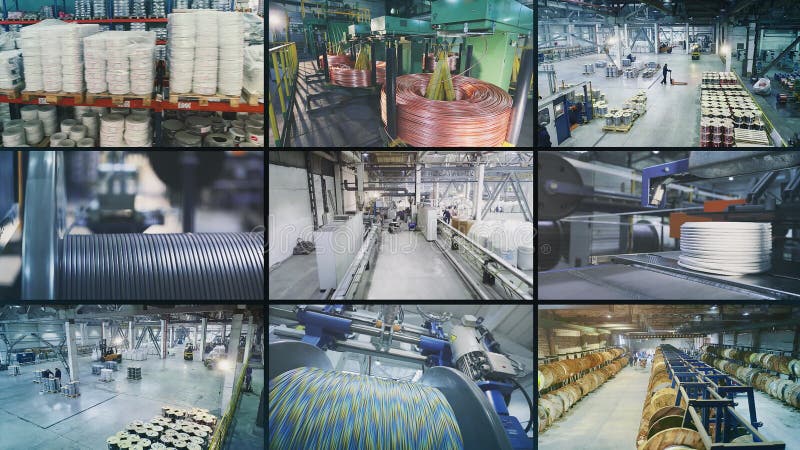 The Process of Creating a Cable. Factory for the Production of Cables ...