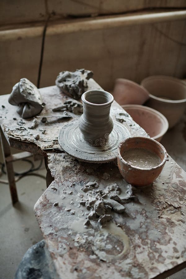 The Process of Creating Ceramic Vase Stock Image - Image of shape ...