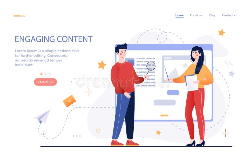 Process of Creating Engaging Content Stock Vector - Illustration of ...